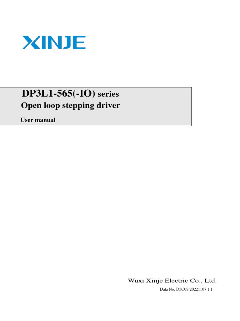 DP3L1-565 (IO) Open Loop Stepping Driver Manual | PDF | Power Supply ...
