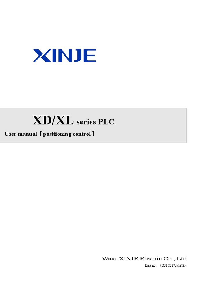 XDXL Positioning Manual | PDF | Programmable Logic Controller | Parameter (Computer Programming)