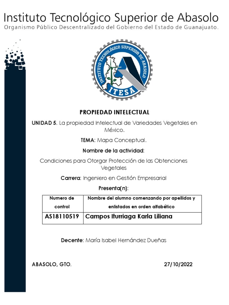 A1 Mapa Conceptual U5 Karla Campos AS18110519. | PDF | Propiedad intelectual