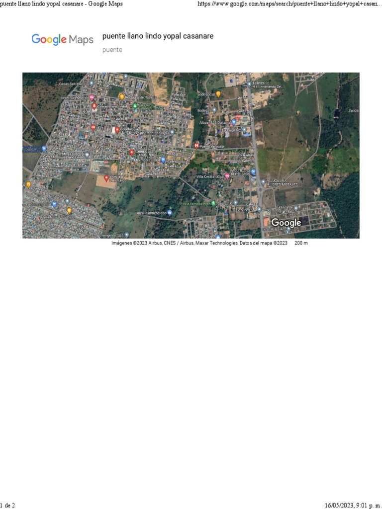 Puente Llano Lindo Yopal Casanare - Google Maps | PDF