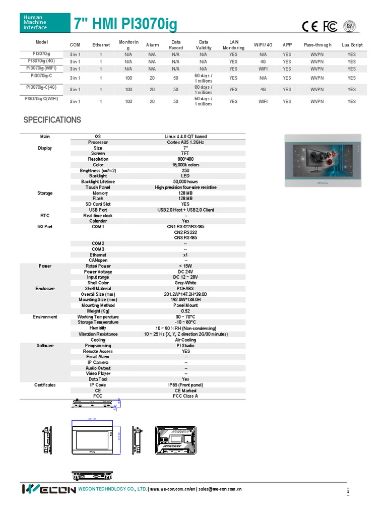 7 PI3070ig | PDF | Usb | Wi Fi