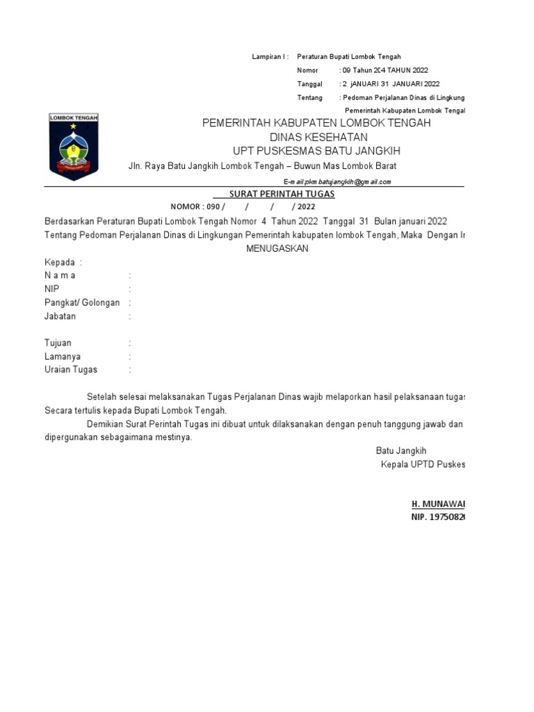 Contoh SPJ 2022 | PDF