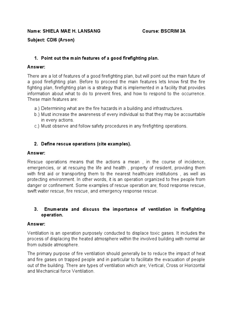 Task No.4 (Arson) | PDF | Firefighting | Fires Task No.4 (Arson) | PDF | Firefighting | Fires