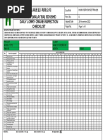 Hoist Pre-Operational Inspection Check List | PDF | Crane (Machine) | Rope