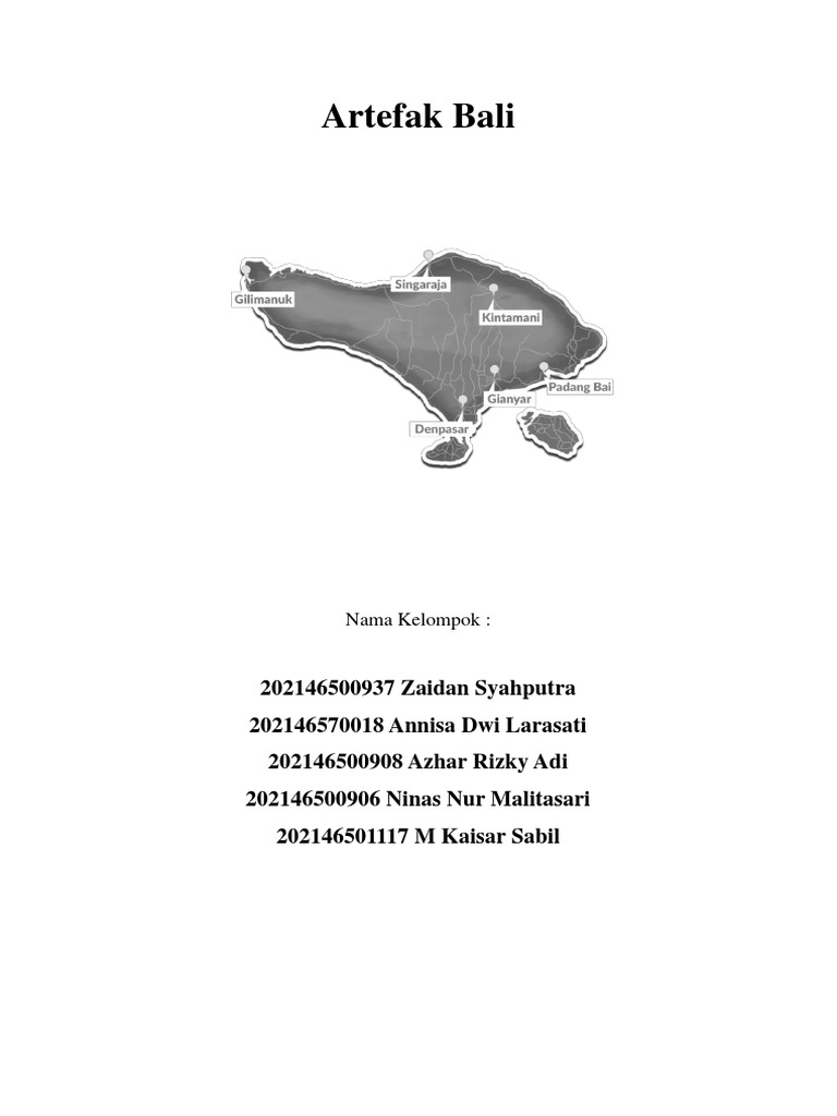 Artefak Bali - Kelompok Tipografi | PDF