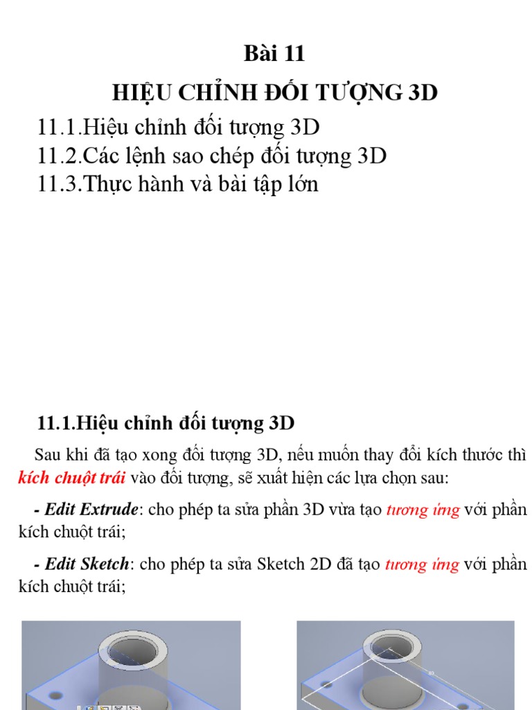 Bai 11 Hieu Chinh Doi Tuong 3D | PDF