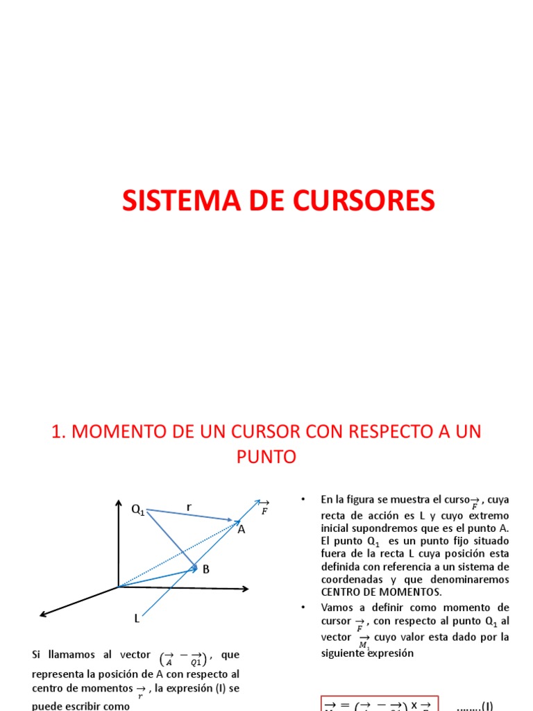 SISTEMA DE CURSORES | PDF | Vector Euclidiano | Rotación
