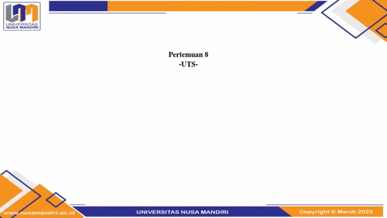 Pertemuan 8 - UTS | PDF