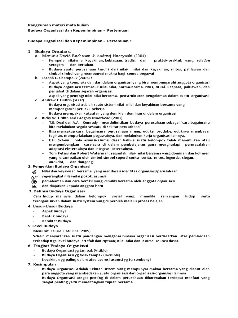 Rangkuman Materi Mata Kuliah 1,2,3,4 | PDF