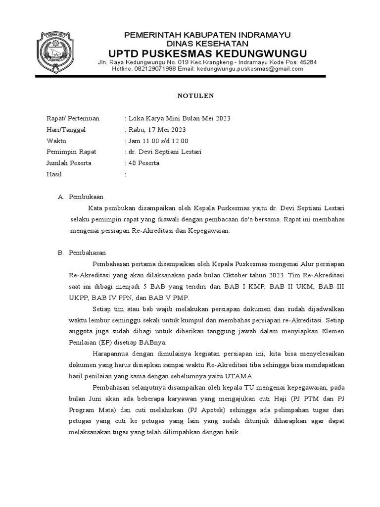 Notulen Lokmin 2023 | PDF