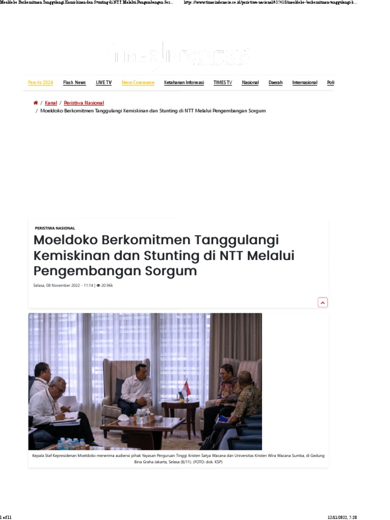 Moeldoko Berkomitmen Tanggulangi Kemiskinan Dan Stunting Di NTT Melalui Pengembangan Sorgum ...