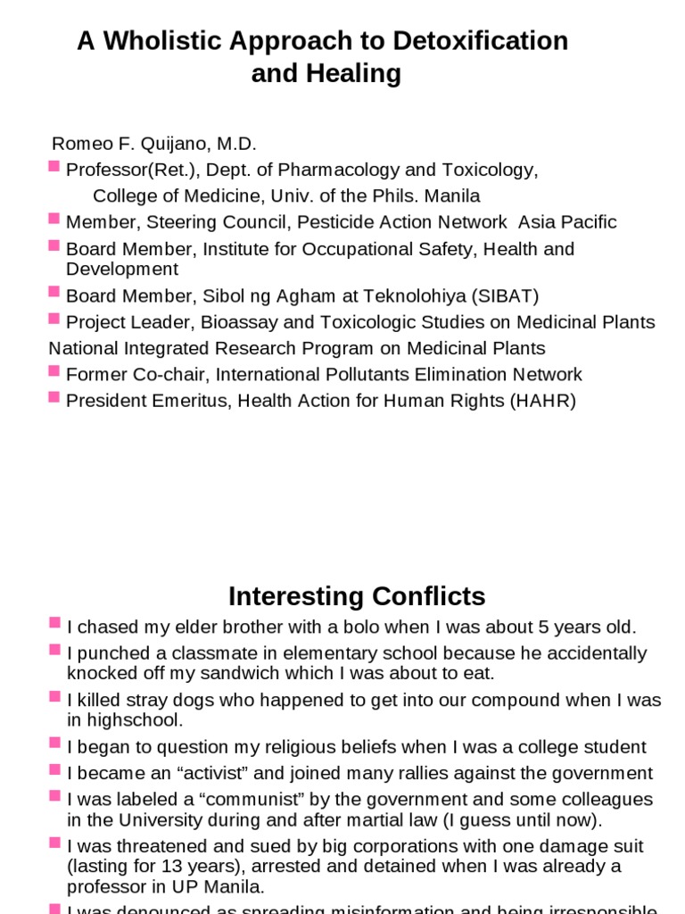 A Wholistic Approach To Detoxification and Healing - Rev5 | PDF ...