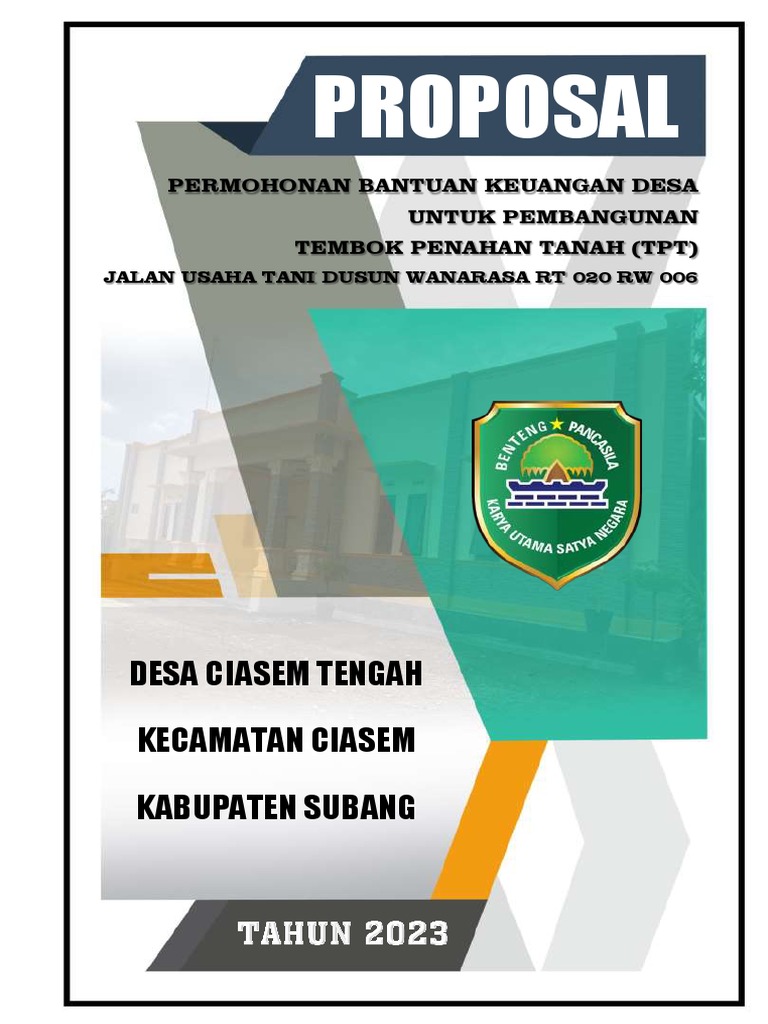 TPT Wanarasa RT 20 (Jalan Usaha Tani) (Lengkap) | PDF