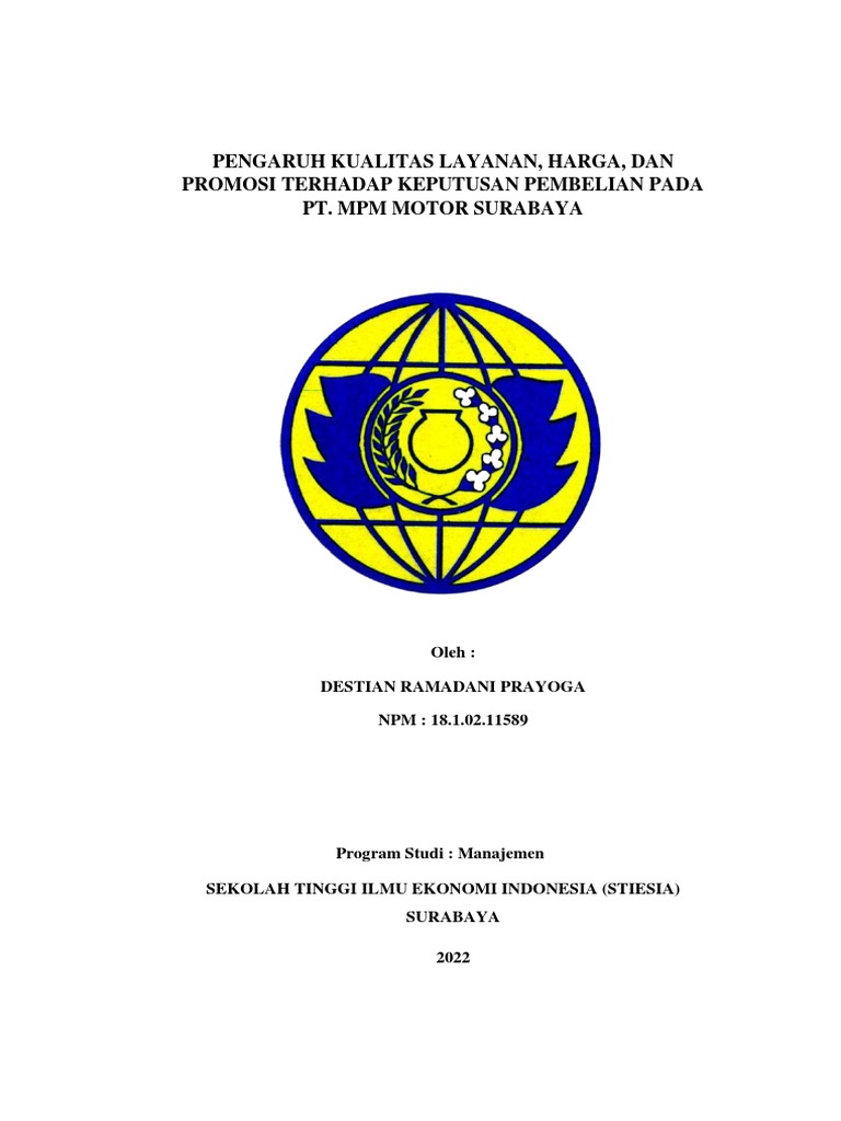 (Revised 1.0) Plis Iki Skripsi Mas Yoga Seng Dipake Ojo Seng Lain | PDF ...