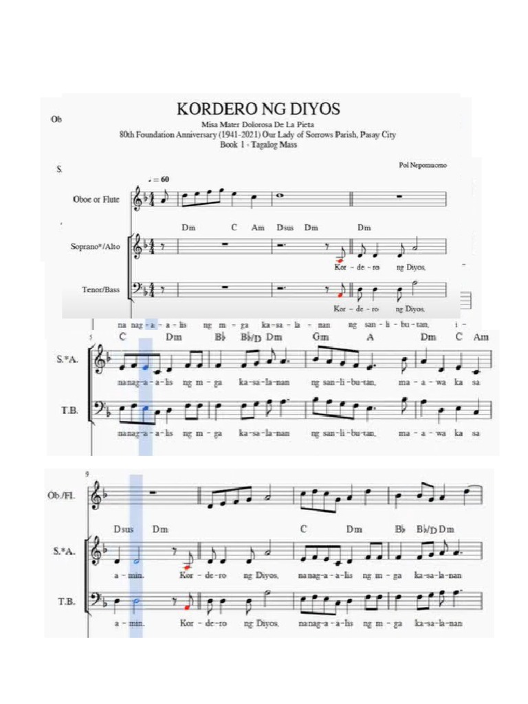 Kordero ng Diyos Pol Nepomuceno | PDF