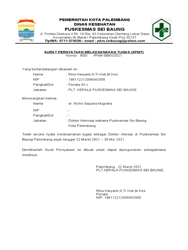 SPMT DR Nicho Saputra Nugraha | PDF