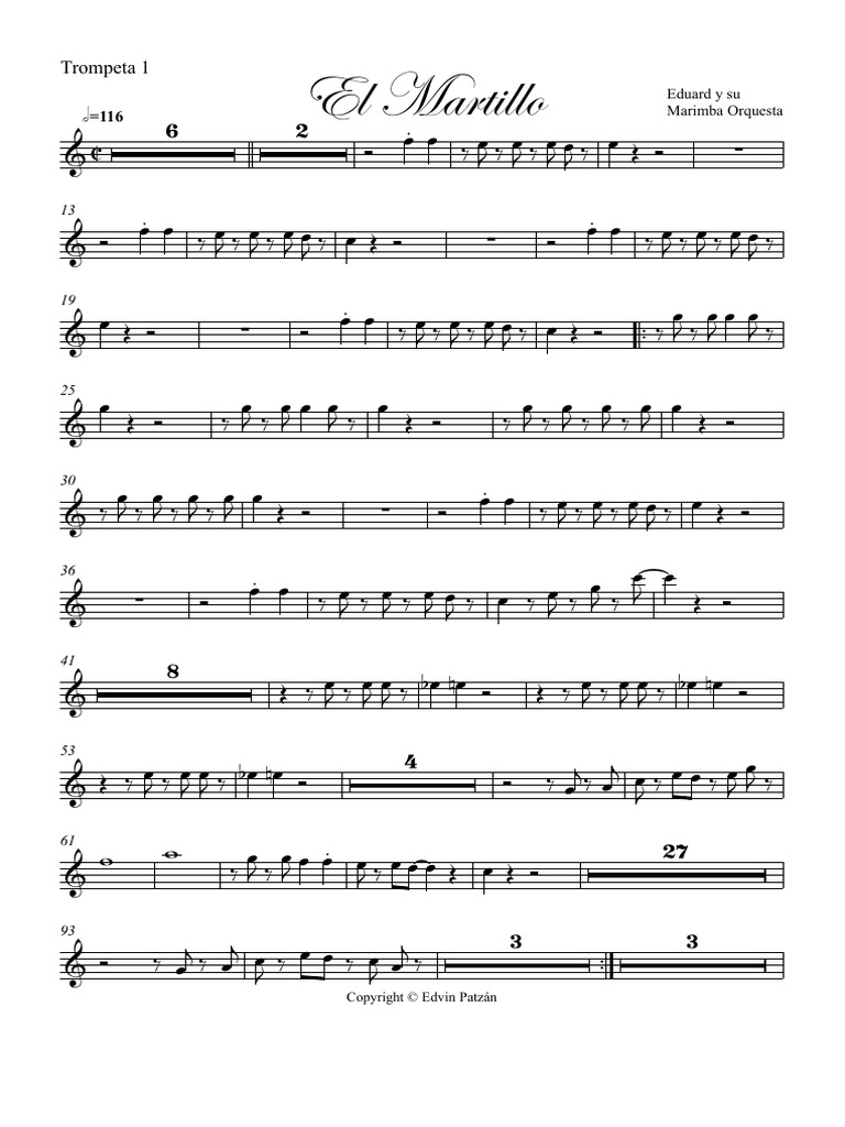 EL MARTILLO - Trompeta 1 | PDF