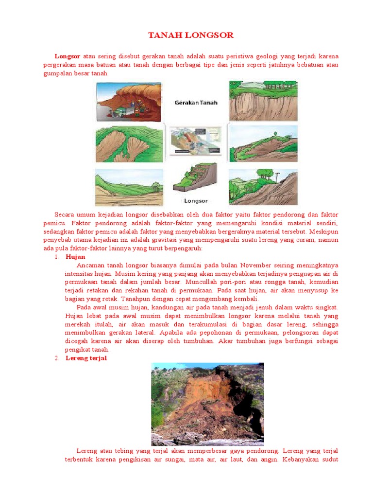 Bencana Tanah Longsor | PDF