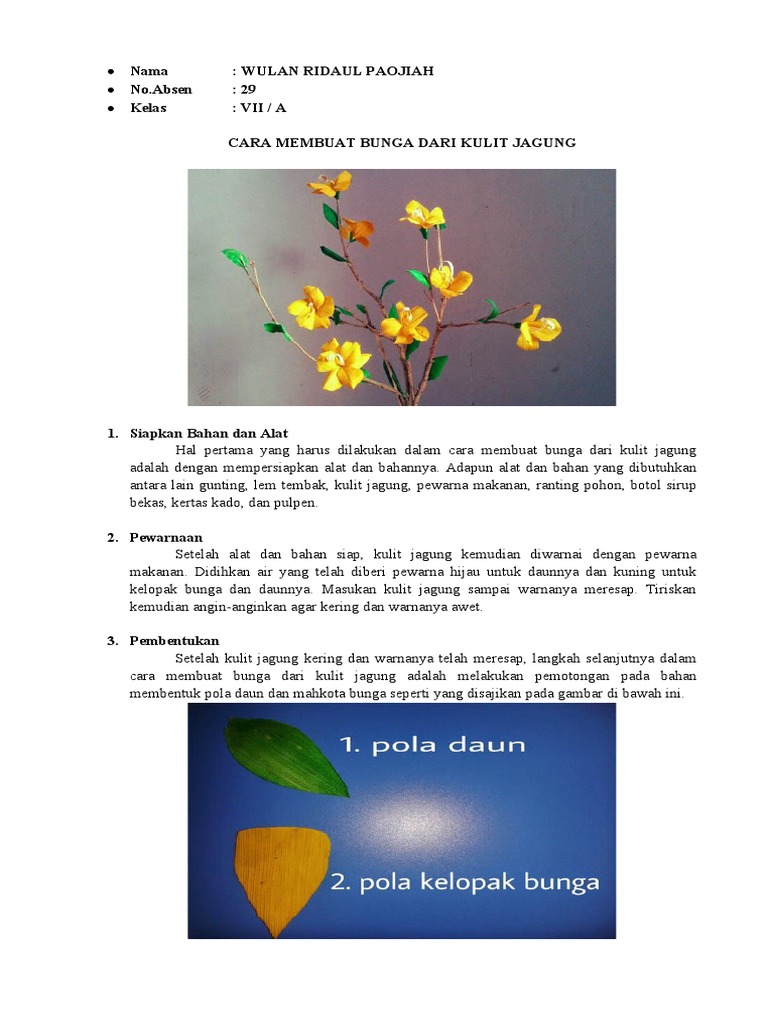 Cara Membuat Bunga Dari Kulit Jagung Pdf
