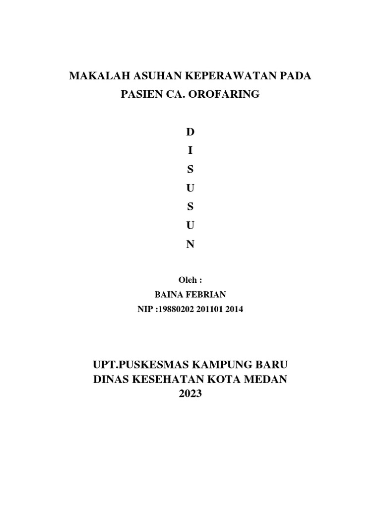 Asuhan Keperawatan Kanker Orofaring | PDF