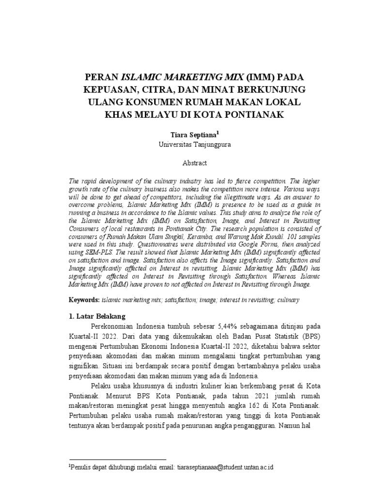 Jurnal Skripsi Tiara Septiana | PDF | Statistics
