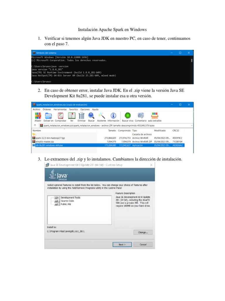 Instalación Apache Spark en Windows | PDF | Java (lenguaje de programación) | Apache Hadoop