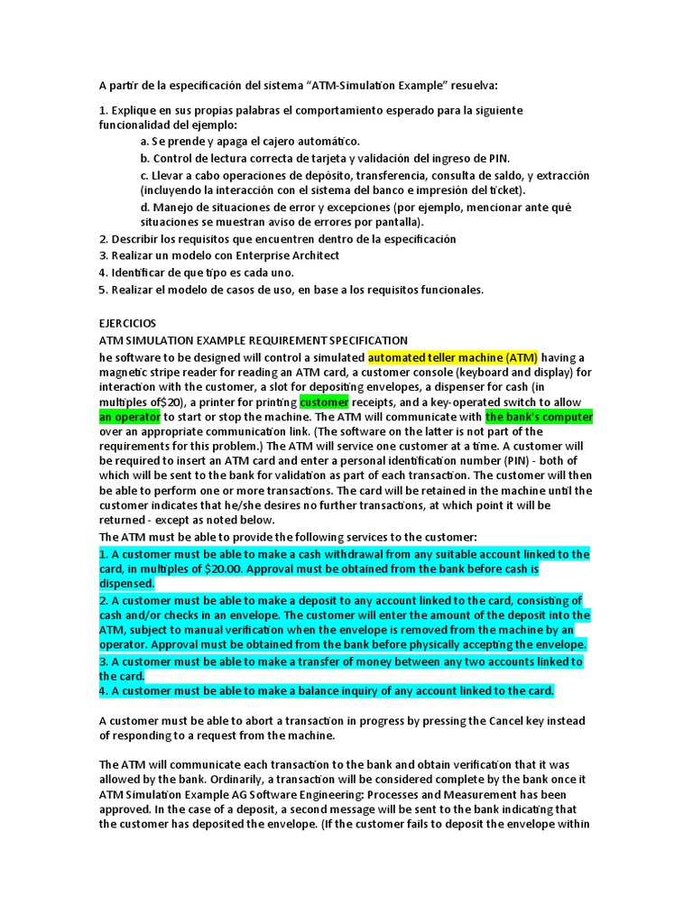 Caso ATM - IN32 | PDF | Automated Teller Machine | Personal Identification Number