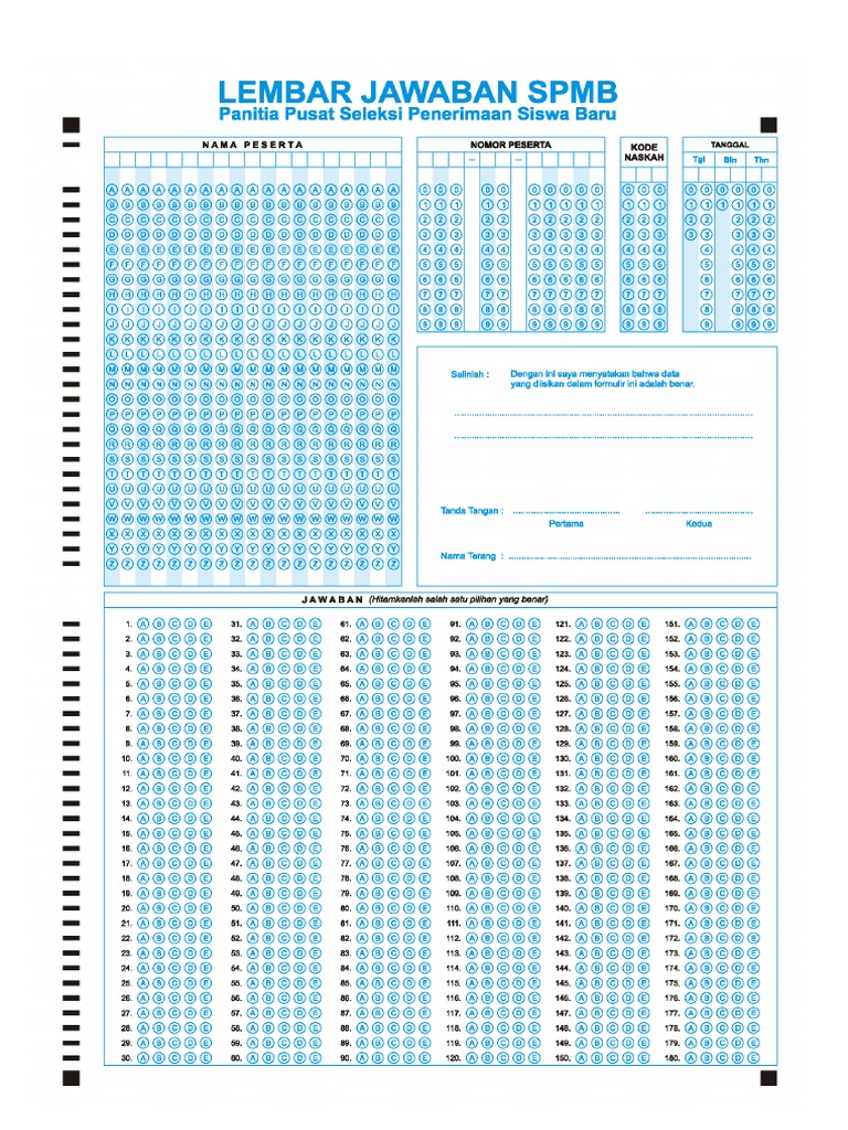 Lembar LJK Komputer | PDF