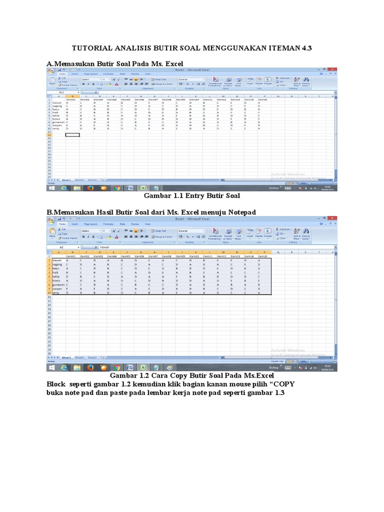 Tutorial Analisis Butir Soal Menggunakan Iteman 4.3 | PDF | Komputer