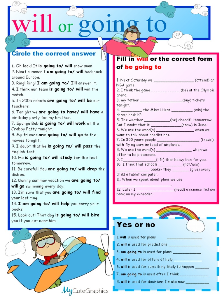 Will Vs Going To | PDF