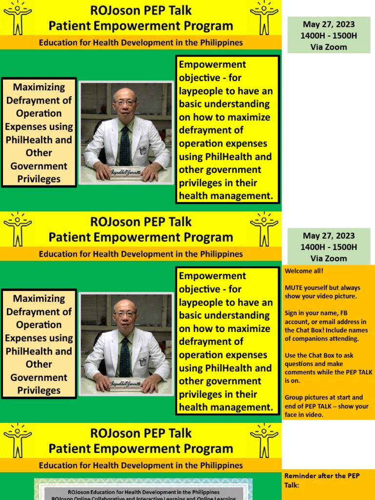 ROJoson PEP Talk: Maximizing Defrayment of OPERATION EXPENSES Using ...