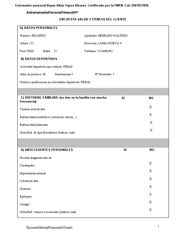 Encuesta de Salud | PDF | Medicina CLINICA | Enfermedades y trastornos