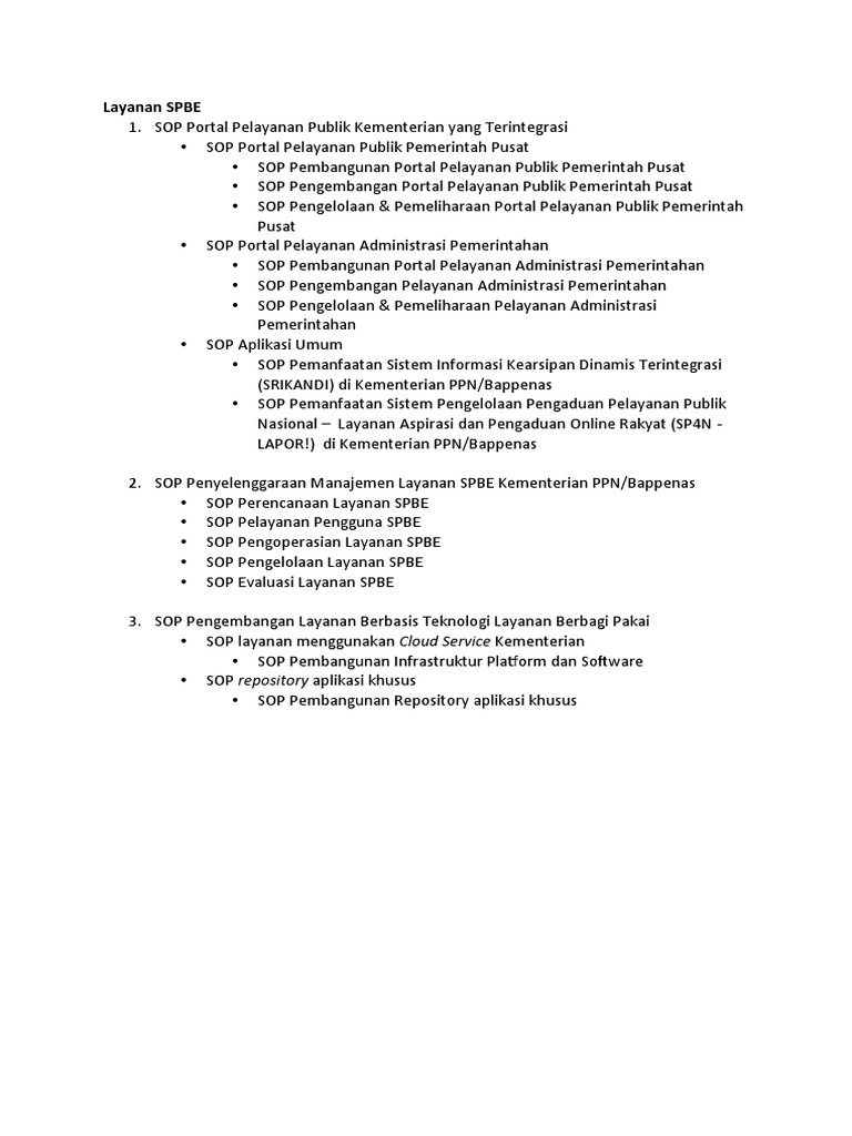 1 - Layanan SPBE | PDF