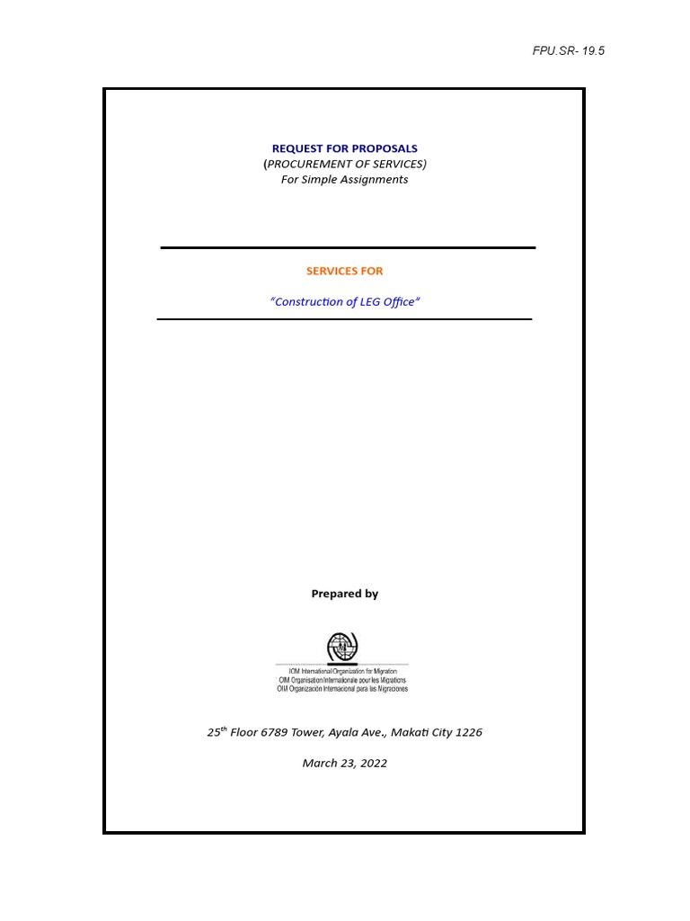 RFP - Office Renovation Mac Philippines | PDF | Request For Proposal | Procurement