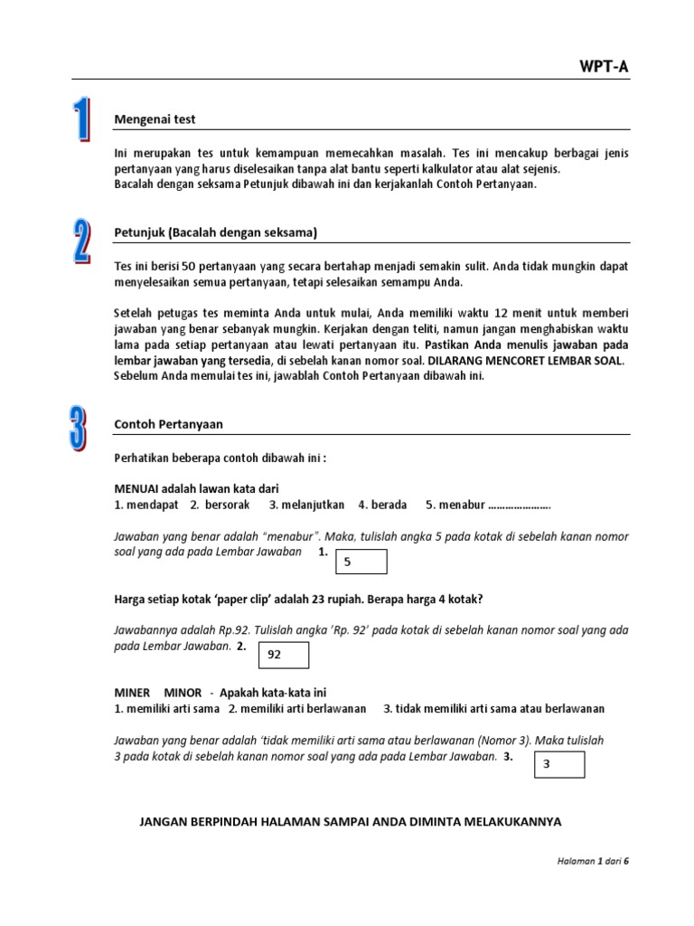 Soal WPT A | PDF
