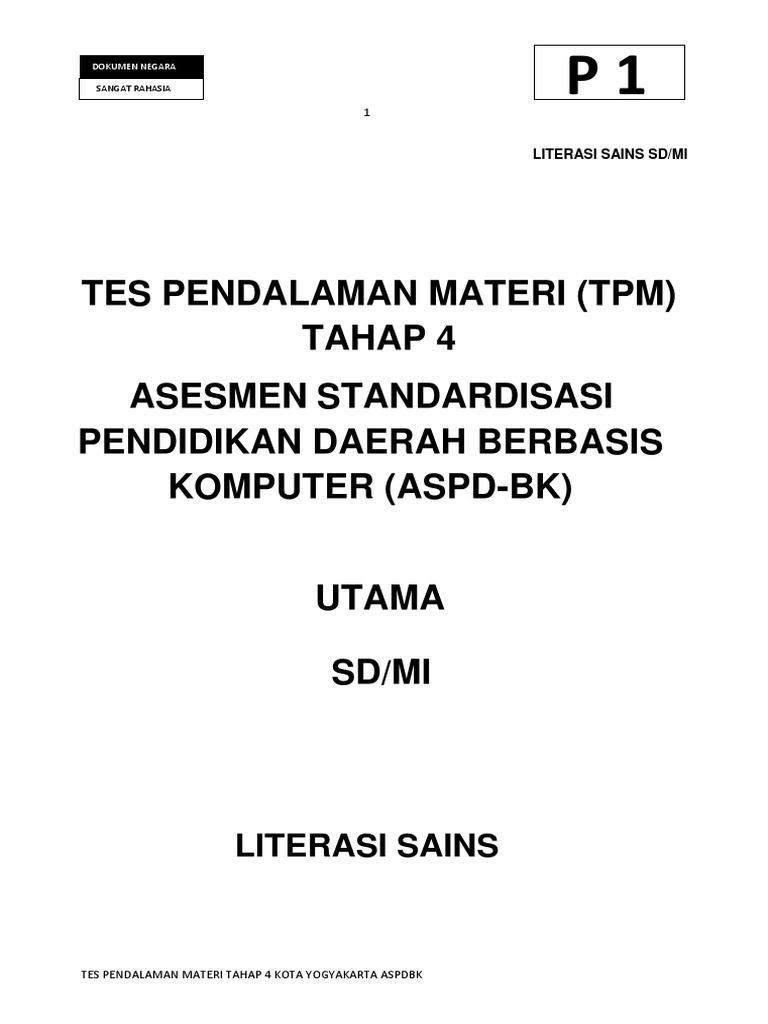 TPM 4 Paket 1 Ipa | PDF