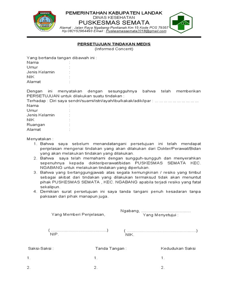 Persetujuan Tindakan Medis | PDF