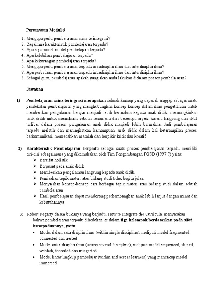 Pertanyaan Modul 6 | PDF