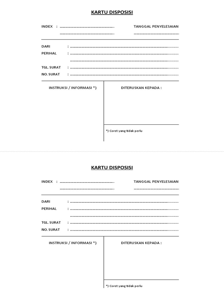 Kartu DISPOSISI | PDF