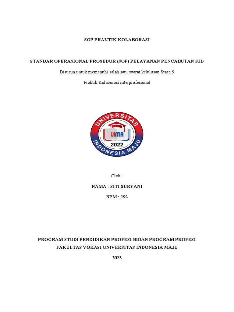 Sop Bunda Stase 5 | PDF