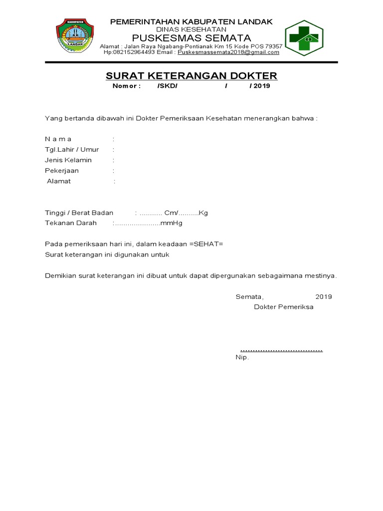 Surat Keterangan Dokter Pdf Sains Matematika