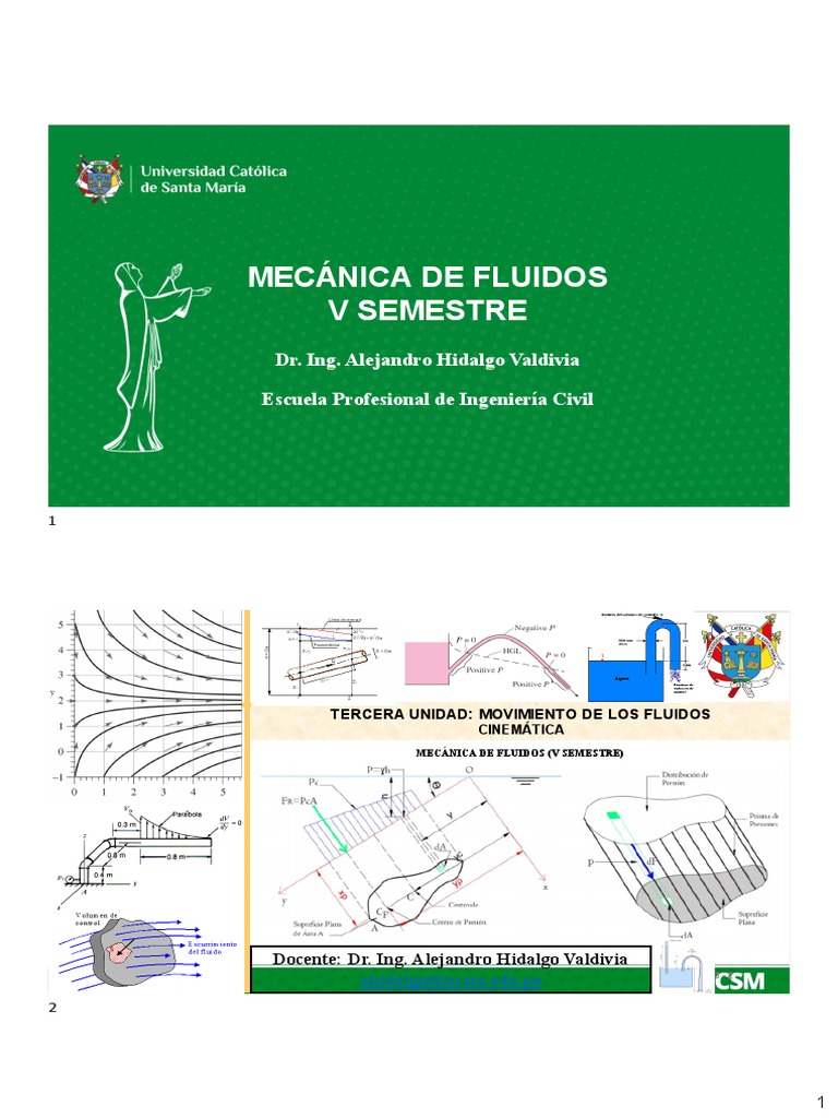 3ra UND CINEMATICA | PDF | Vector Euclidiano | Mecánica de fluidos