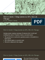 MLA Style Cheat Sheet | PDF