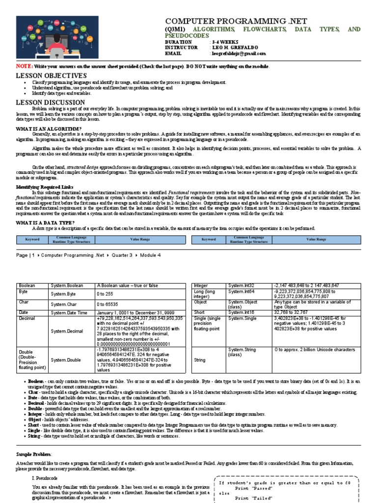 ComProg Module - M6 Final | Download Free PDF | Data Type | Integer (Computer Science)