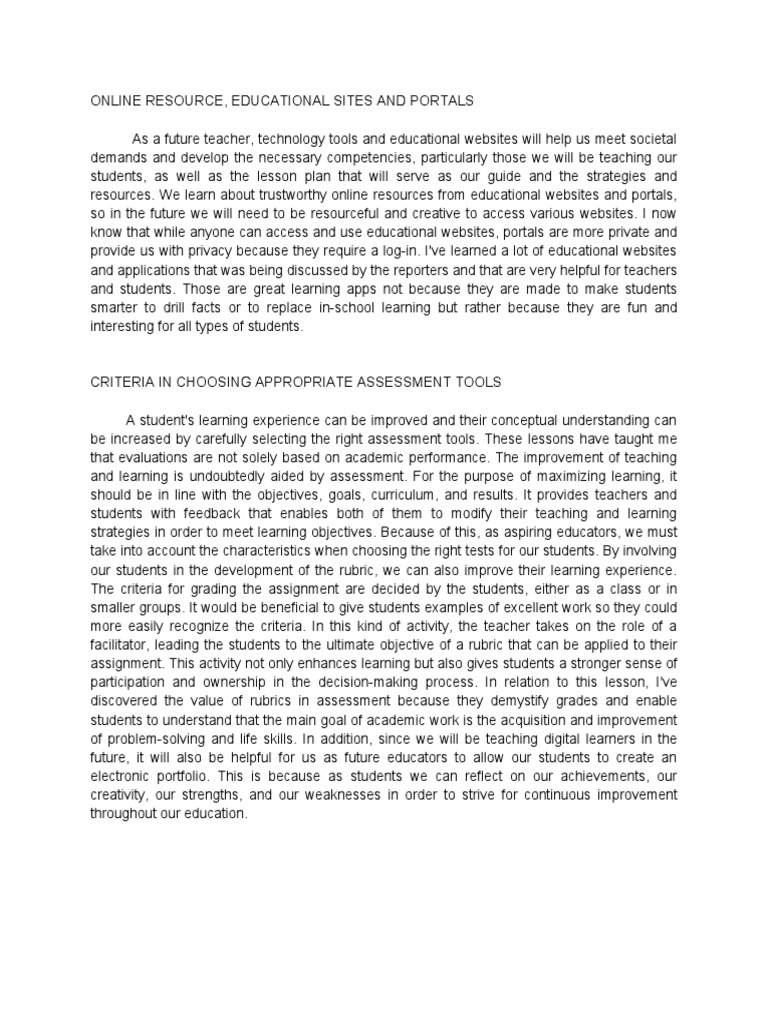 Educational Tech Tools & Assessment | PDF | Educational Technology ...