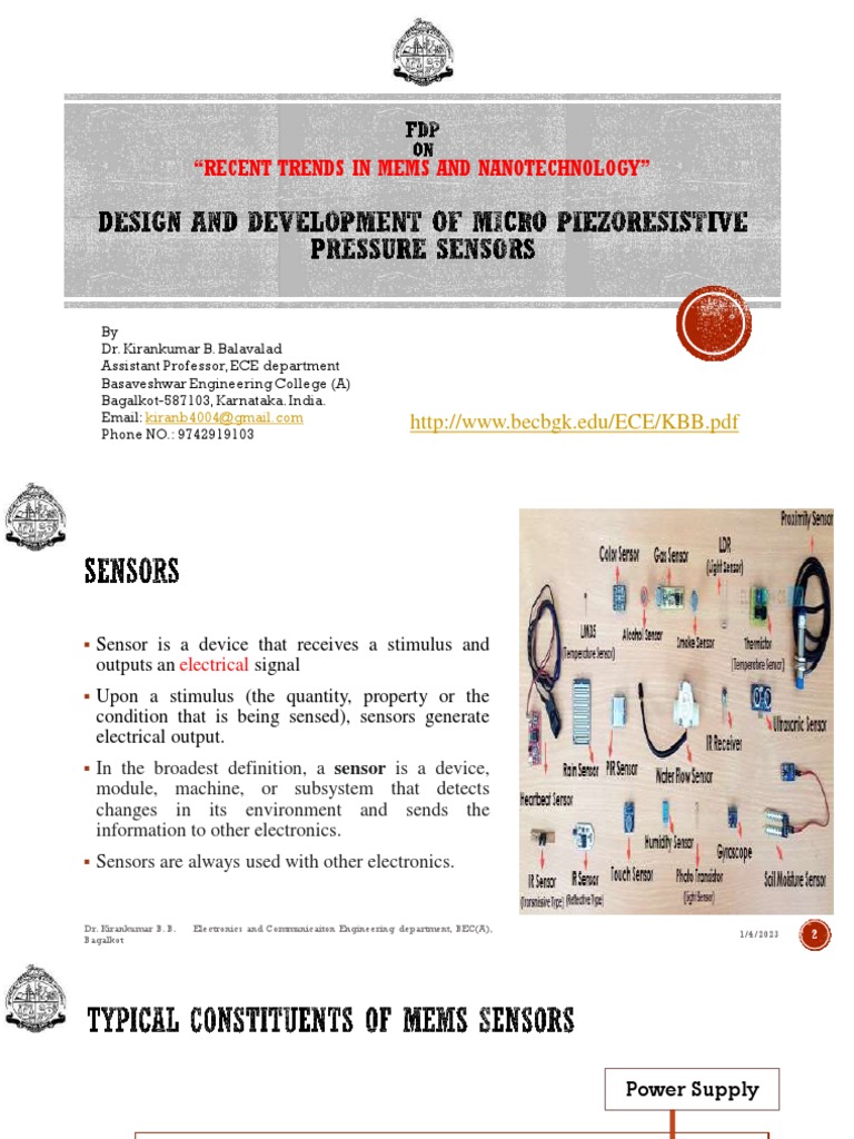 Sensor Technology | PDF | Electrical Resistance And Conductance | Electrical Engineering