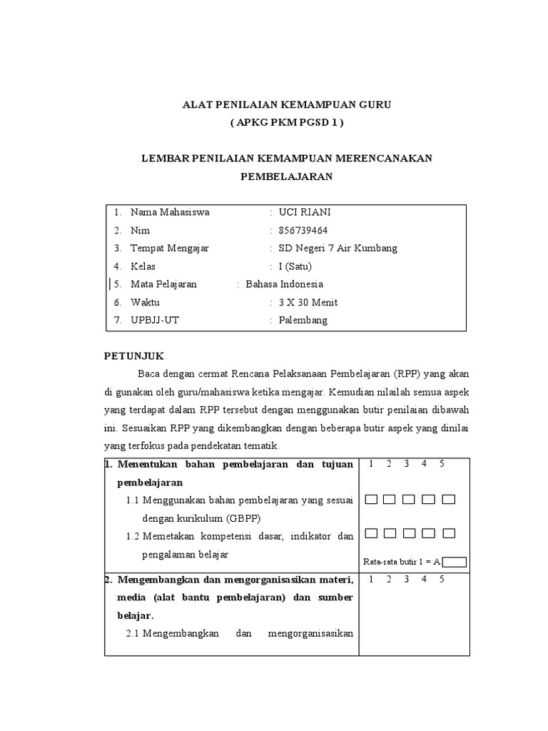 APKG - 1 - and - 2 PKM UCI | PDF
