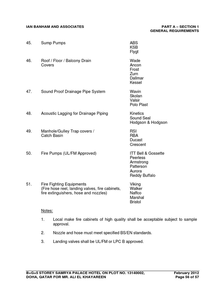 Vendor List - Fire Fighting | PDF | Gas Technologies | Hazards