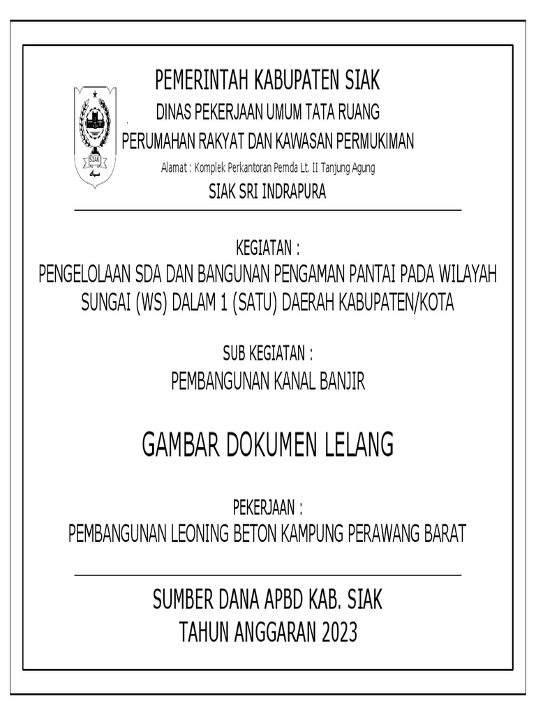 Gambar Pembangunan Leoning Beton Kampung Perawang Barat | PDF