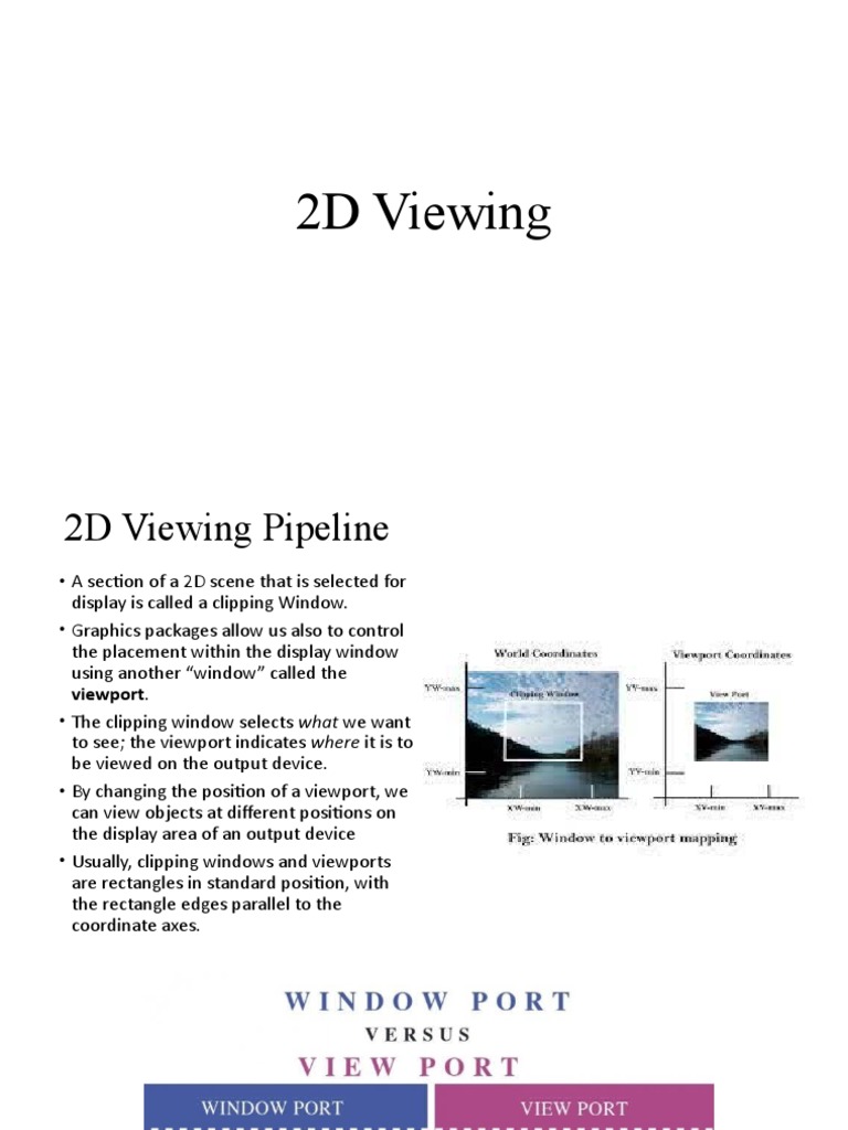 2D Viewing | PDF | 2 D Computer Graphics | Graphic Design